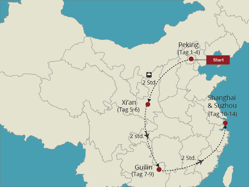China Rundreise 2 Wochen 2026: Tipps, Routen, Kosten